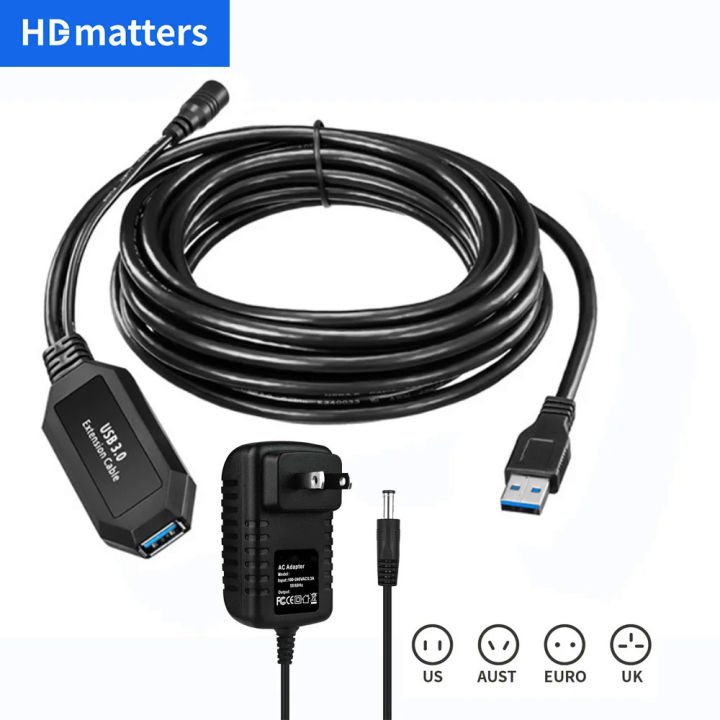 USB 3.0 Active Extension Cable พร้อม Signal Booster 10M 5M USB 3.0 ...