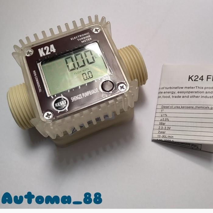 DIGITAL WATER FLOWMETER K-24 FLOW METER AIR BERSIH HYDROPONIK K24 ...