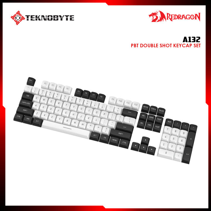 Redragon A132 PBT Double Shot Keycap-150 Keycaps For All Mechanical ...