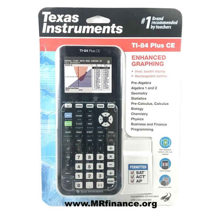 Texas Instruments เครื่องคิดเลขกราฟิก TI-84 Plus CE | Lazada.co.th