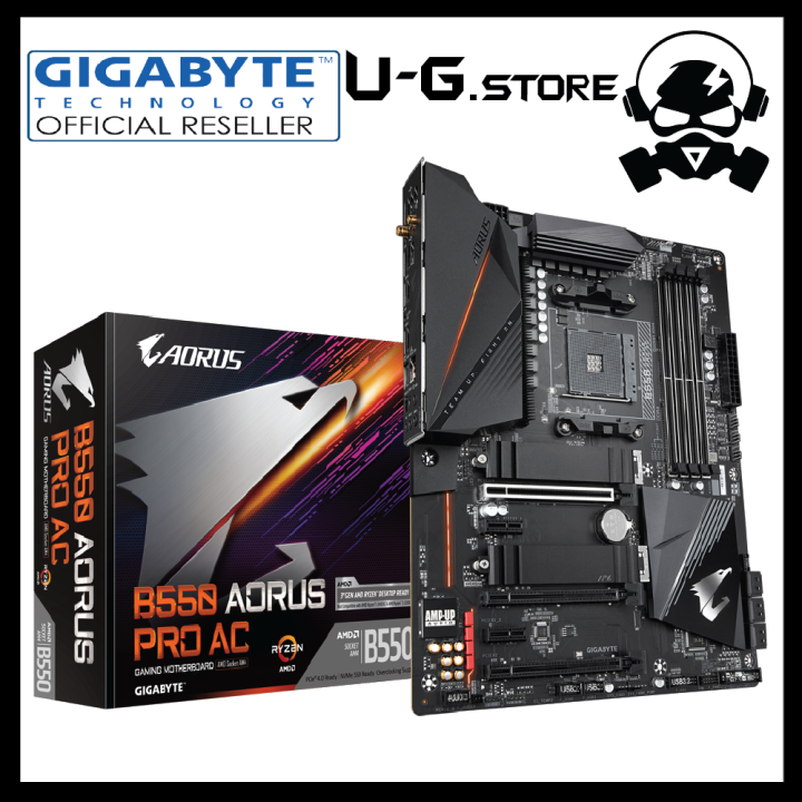 GIGABYTE AMD MOTHERBOARD B550 AORUS PRO AC AM4 Socket ATX motherboard ...