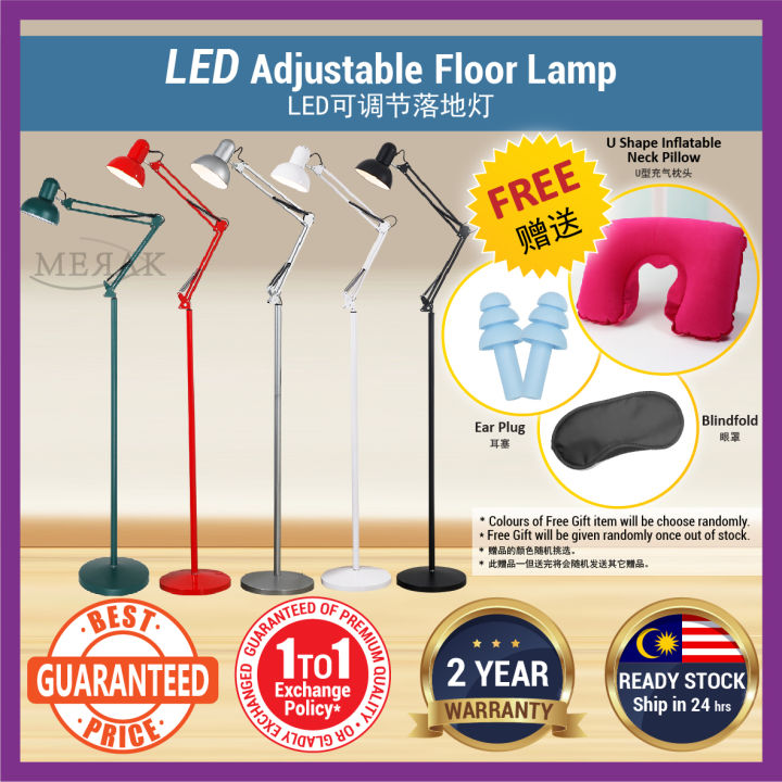 LED Adjustable Stand Floor Lamp Reading Living Room Bedroom Decoration ...
