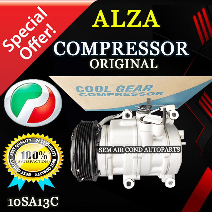 PERODUA ALZA COOL GEAR COMPRESSOR/ KOMPRESOR (CAR AIRCOND SYSTEM) | Lazada