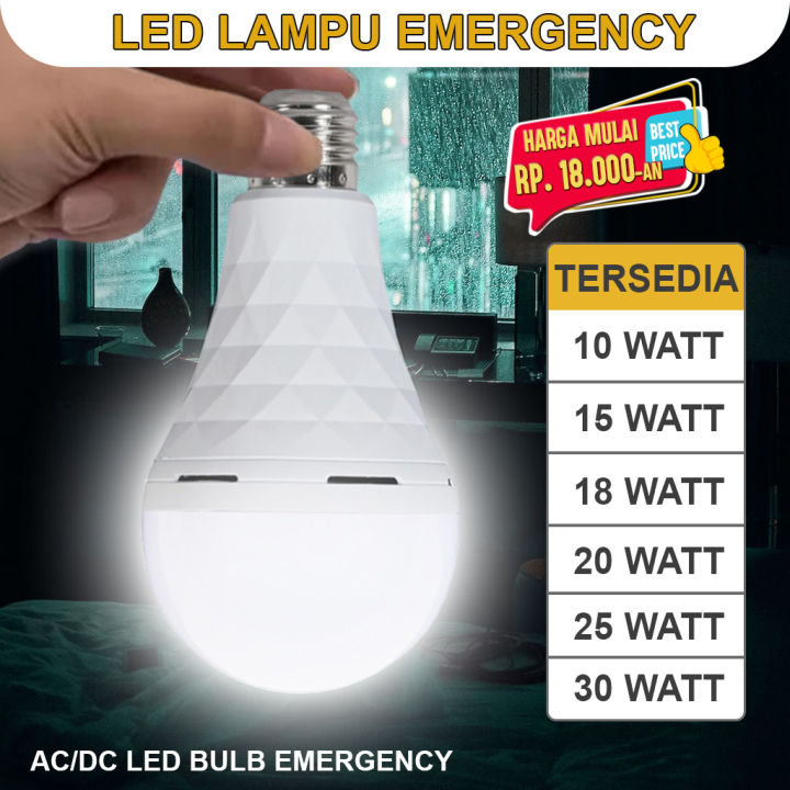 Lampu Bohlam Emergency LED Bulb Magic 10W 15W 20W 25W 30W 10 15 20 25 ...