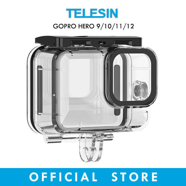 TELESIN 45M Waterproof Protective Case for GoPro Hero 12, 11, 10, 9 ...