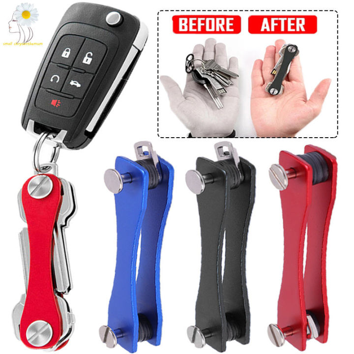 Multi-function Key Holder Pocket Metal Keychains Simple Portable Pouch ...