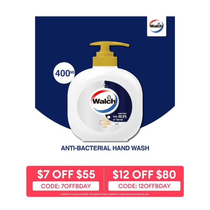 WALCH Anti-Bacterial Hand Wash 400ML - Gold | Lazada Singapore