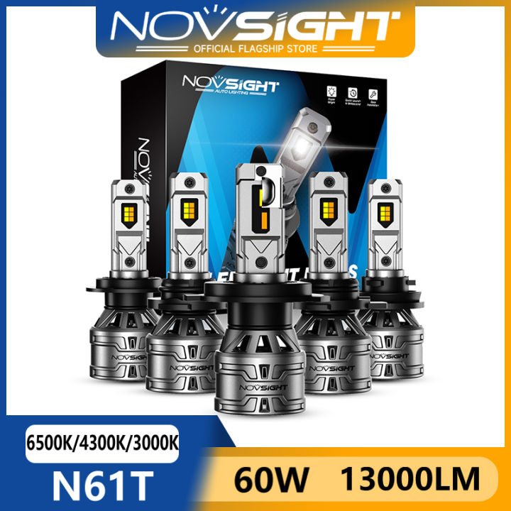 NOVSIGHT N61T Three colors Headlight 【 H4 two-tone 】 H4 H7 H11 9005 HB3 ...