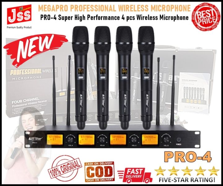 JSS MegaPro Professional Wireless Microphone PRO-4 Super High ...