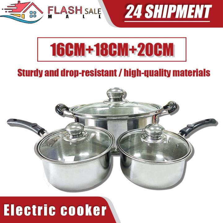 7PCS/Set Cookware Set Kitchenware Stainless Steel Soup Pot Frying Pan ...