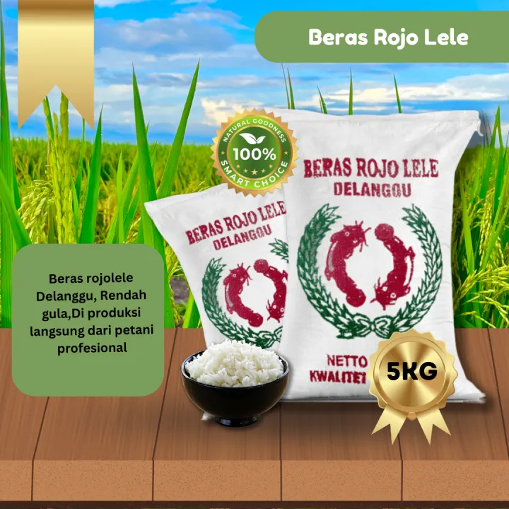 Beras Rojo Lele Kemasan 5KG Delanggu Premium Berkwalitas Promo | Lazada ...