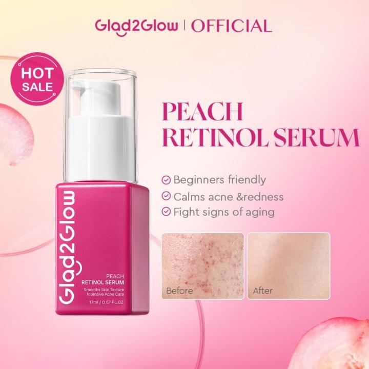NEW LAUNCH Glad2Glow Peach Retinol Serum Skincare Faccial Serum ...