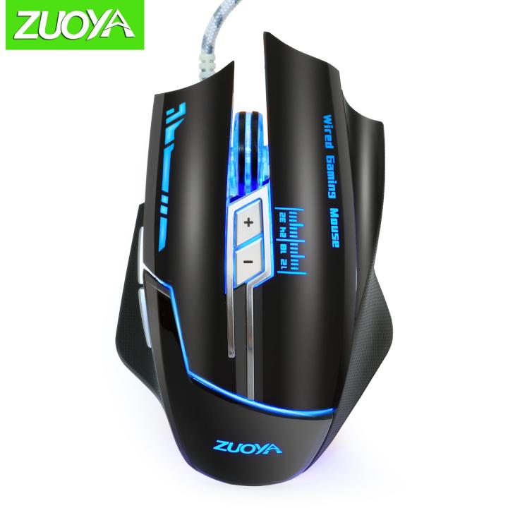ZUOYA Gaming Mouse DPI Adjustable Computer Optical LED Game Mice USB Wired Games Cable Mouse LOL ...