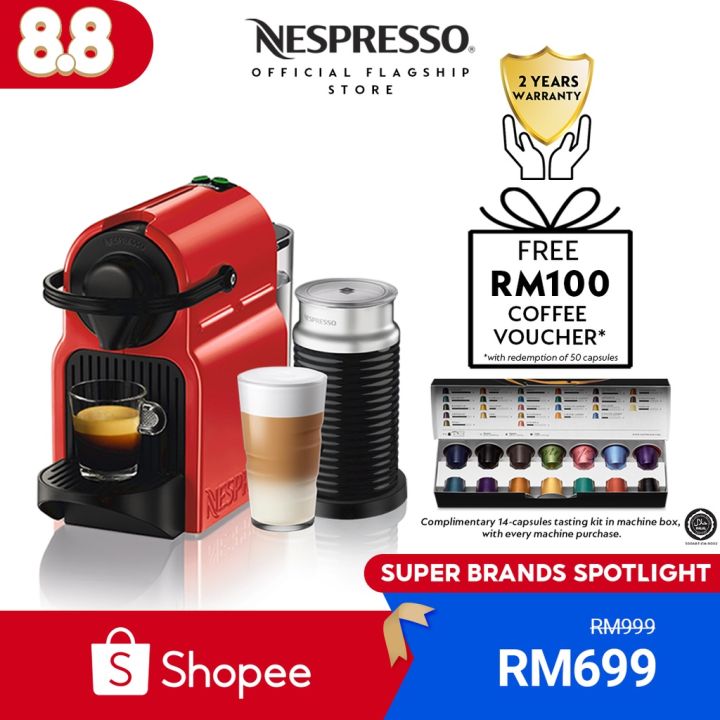 Nespresso Inissia Coffee Machine bundle with aeroccino | free RM50 ...