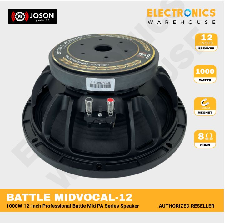 Joson Battle Mid vocal 12,1000 Watts,12 Inch, Professional Battle Mid ...