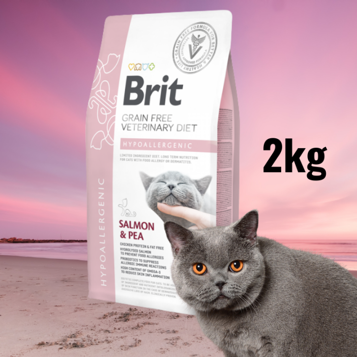 Brit hypoallergenic Salmon & Pea Cat 2kg | Lazada