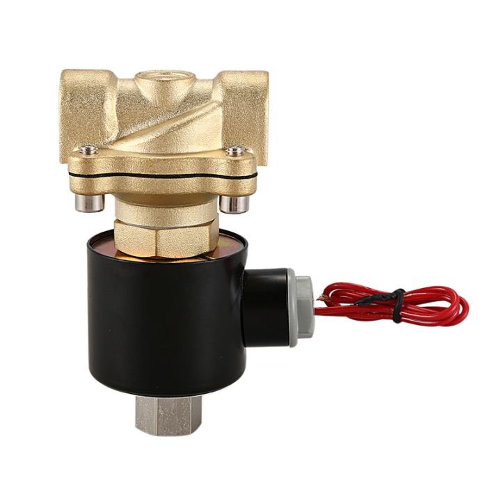 Normally Open N/O Brass Electric Solenoid Valve 220V Pneumatic Valve ...