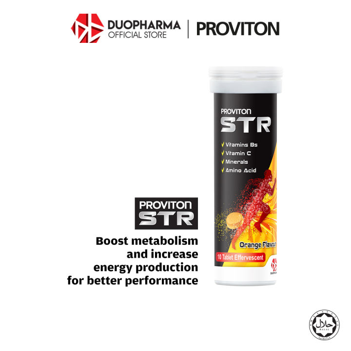 Proviton STR Pre Sport Effervescent dengan Vitamin B dan C, Asid Amino ...