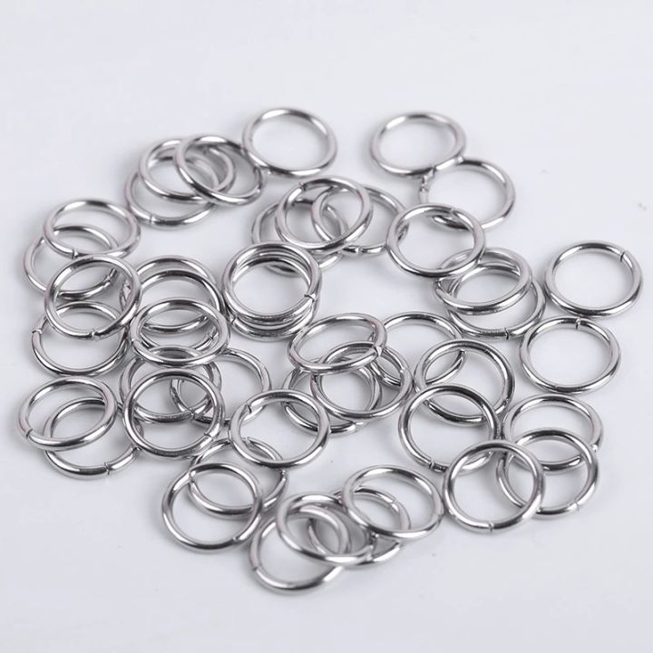 200pcs/Lot 4 5 6 8 10mm Stainless Steel Open Jump Rings Split Rings Connector For jewelry making ...