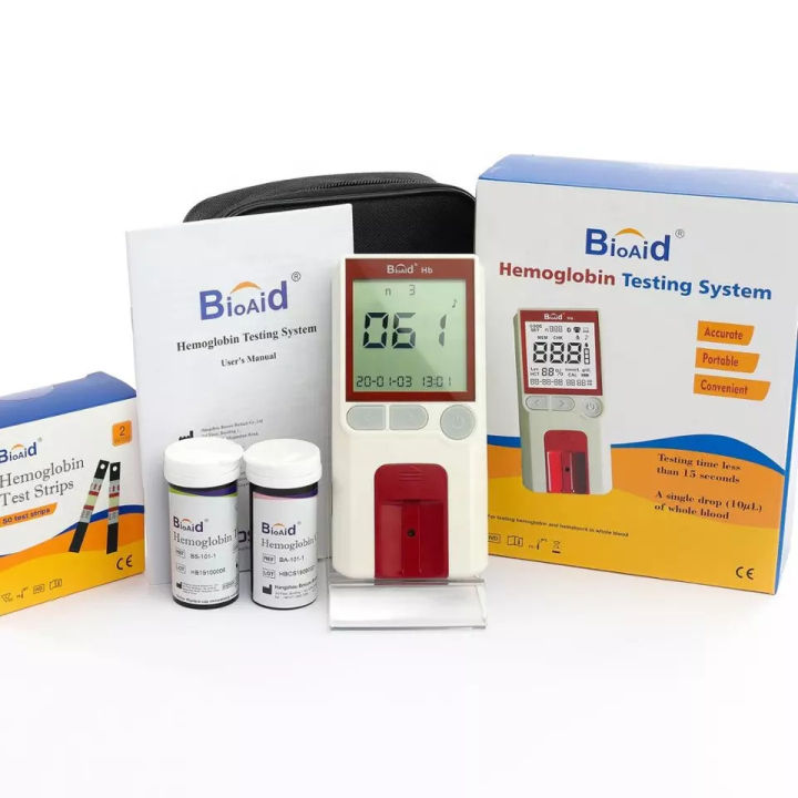 Bioaid Hemoglobin Analyzer Anemia Detection Blood Glucose Monitor | Lazada
