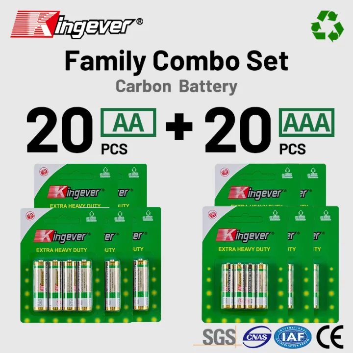 Kingever 100% Orignal Extra Heavy Duty High power AA AAA Family Combo ...