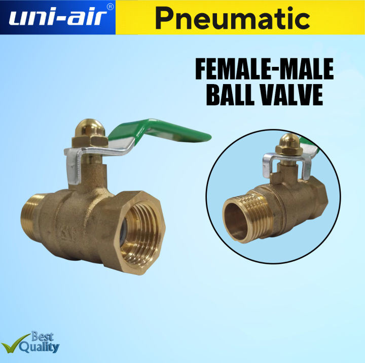 Uni-Air Brass Ball Valve Female to Male Thread Shut-Off Valve | Lazada PH
