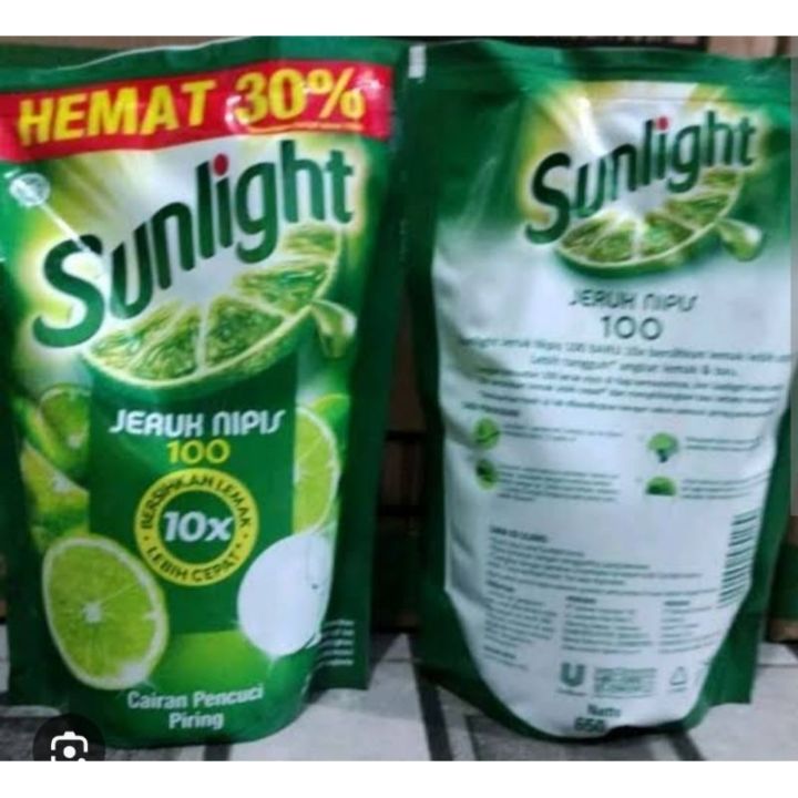Sunlight 635 ml kemasan Pouch sabun cuci piring | Lazada Indonesia