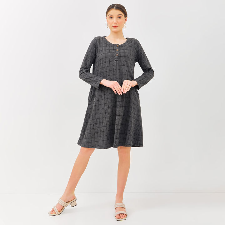 SIMPLICITY Window Pane Mini Dress | Lazada Indonesia
