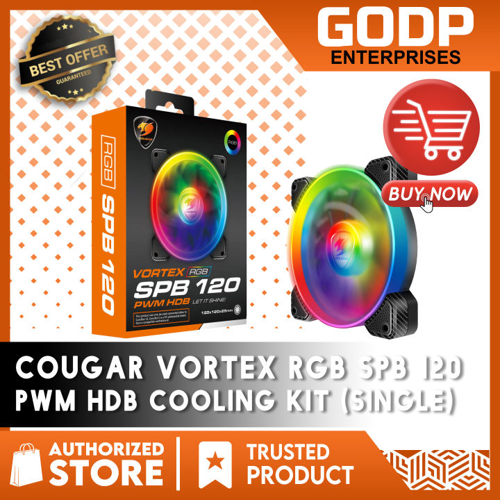 COUGAR | VORTEX RGB SPB 120 PWM HDB Cooling RGB Fan (Single) | Lazada PH