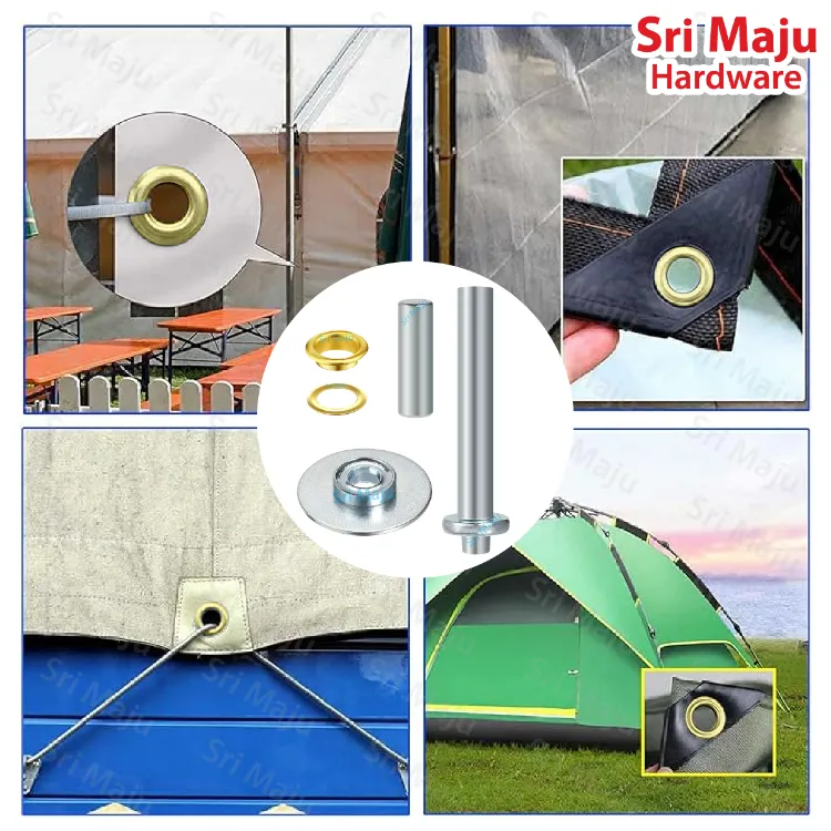 MAJU EYS Grommet Eyelet Install Tool Kit Package Set Punch to Set Leather Hollow Cutter Canvas ...