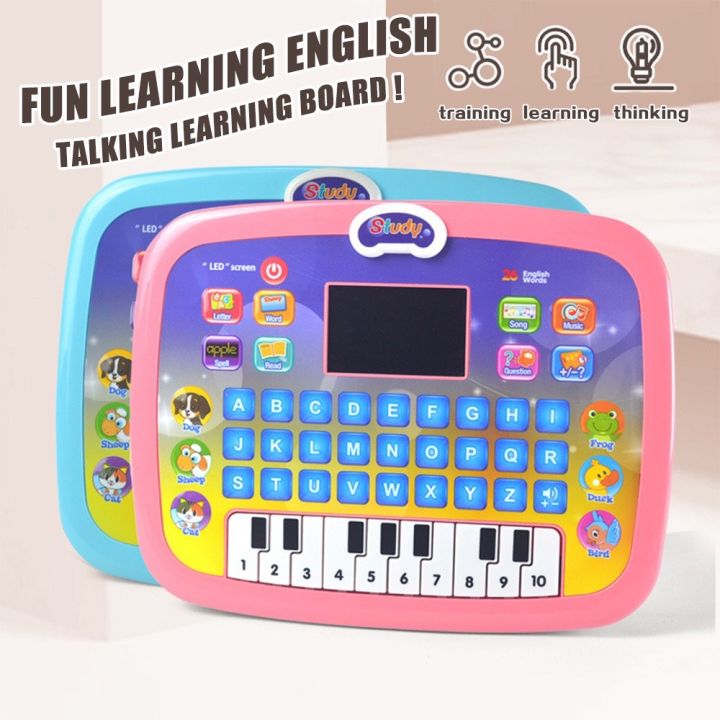 Education Toys Learning Machine Tablet with LED Screen Learning Laptop Toys Alphabet Piano Toy ...