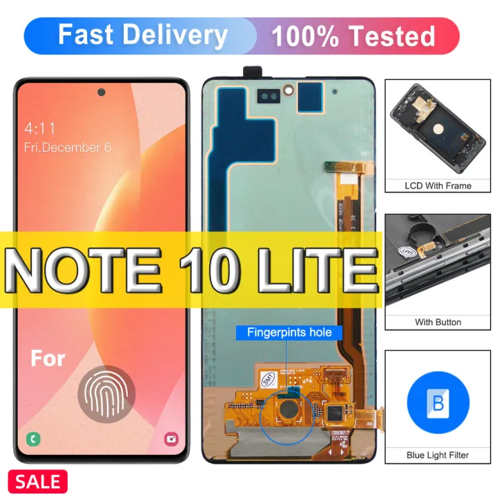 จอ AMOLED ของแท้สำหรับ Samsung Galaxy Note 10 Lite N770 N770F N770F /Ds ...