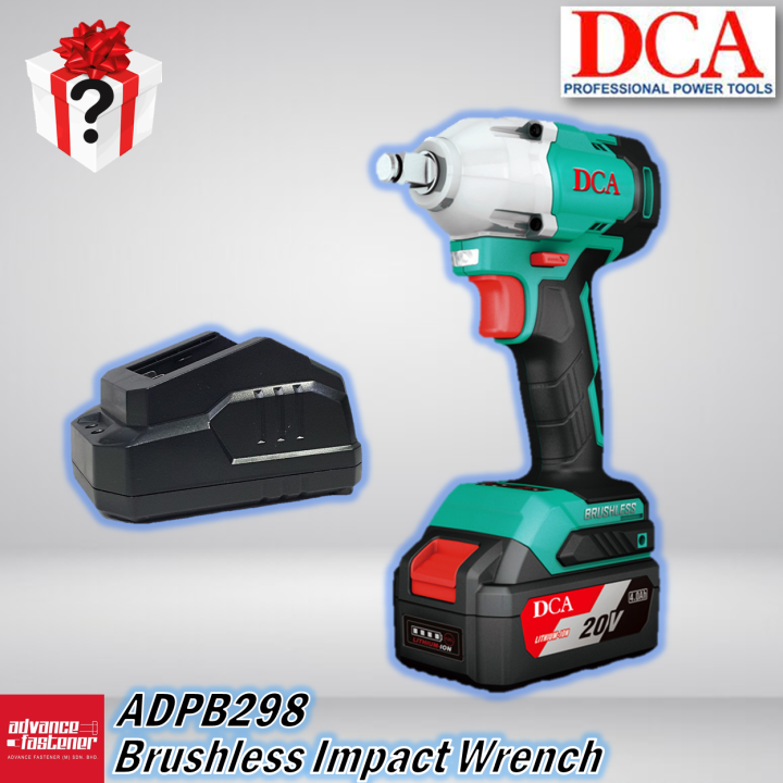DCA 20V Brushless Impact Wrench ADPB298 (Set) **1 unit 4.0Ah Battery ...