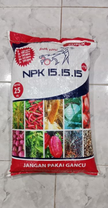 Pupuk NPK Pak Tani 15-15-15 + TE Kemasan Repack 1 Kg | Lazada Indonesia