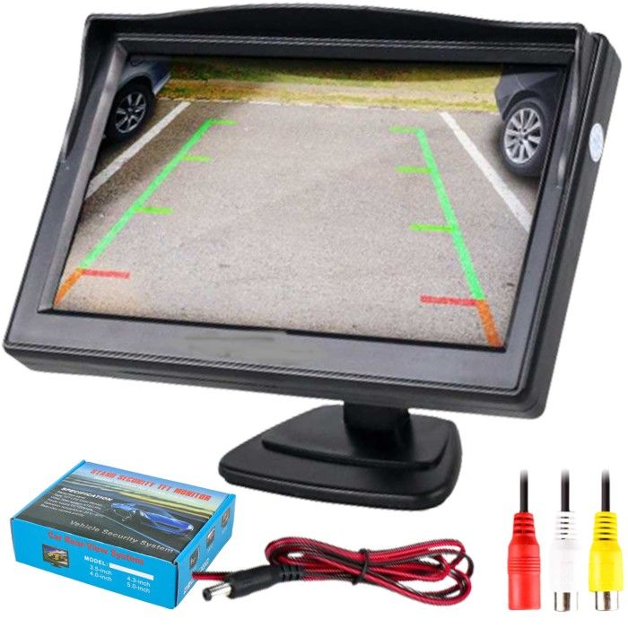 MINI DISPLAY PARKIR MONITOR SPION TV MOBIL TRACKING PARABOLA 5 INCH ...