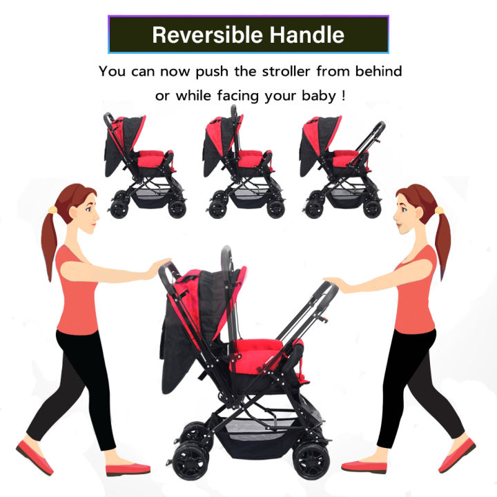 Baby Stroller Foldable for Stroller Reversible 2Way baby Lie down ...