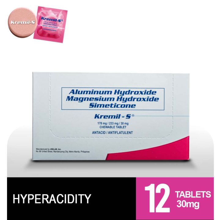 Kremil-S Chewable tablet 12s | Lazada PH