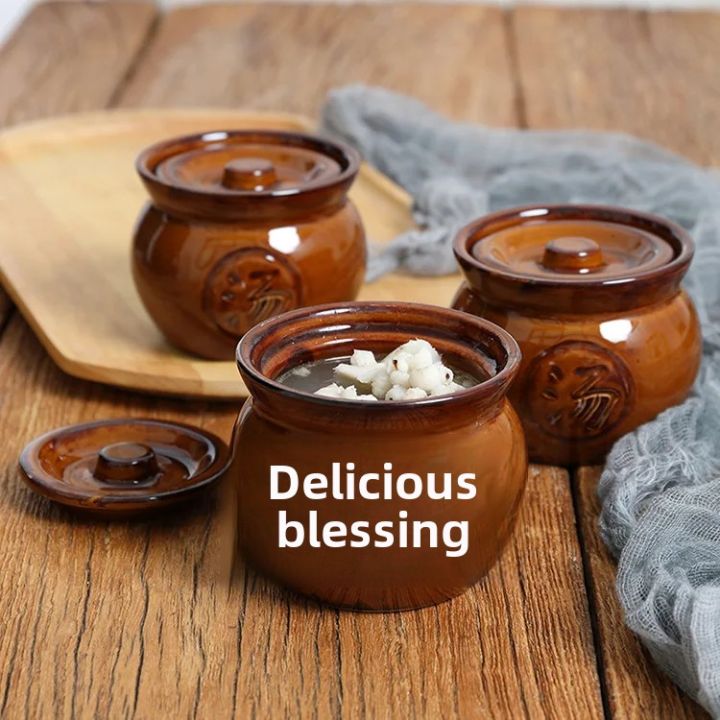 Halloween Small Size Sand Ceramics Clay Pot Soup Cooking Utensils with ...