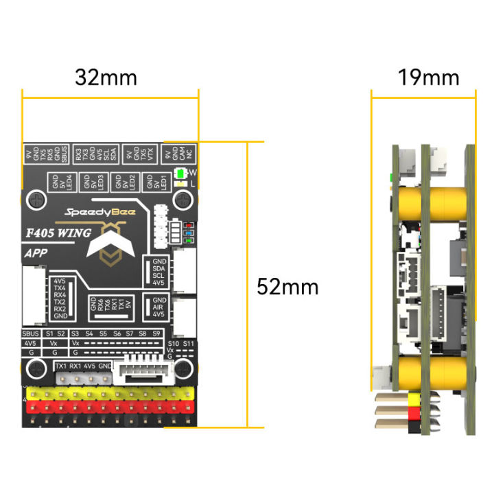 SpeedyBee F405 Wing APP Flight Control Model Fixed Wing FPV Flying Wing ...