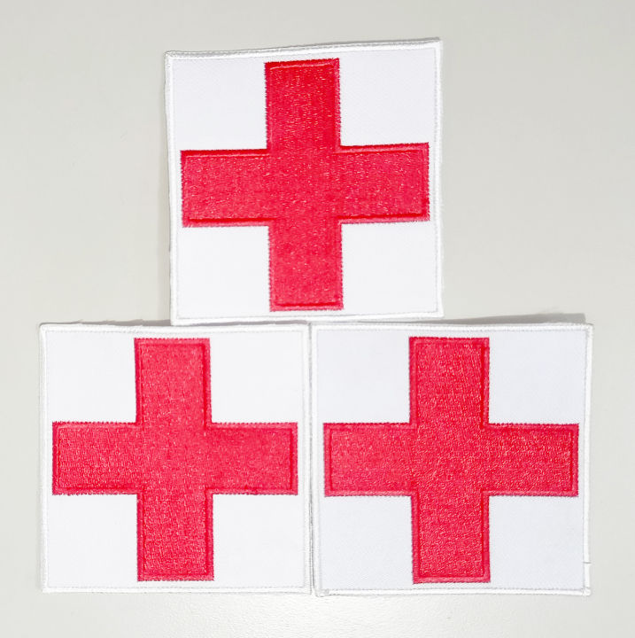 RED CROSS PATCH (WHITE BACKGROUND) WITH VELCRO, WITHOUT VELCRO | Lazada PH