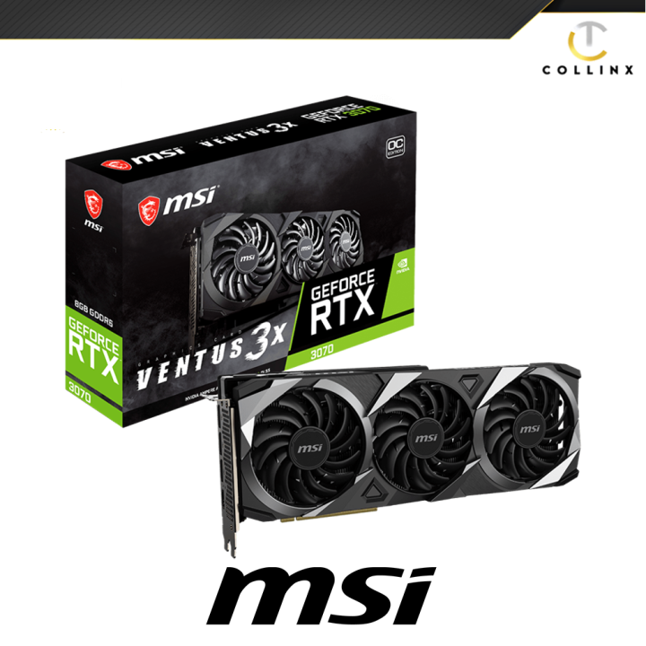 RTX 3070 MSI Ventus 3X OC Gaming Graphics Card | 8GB Nvidia GeForce ...