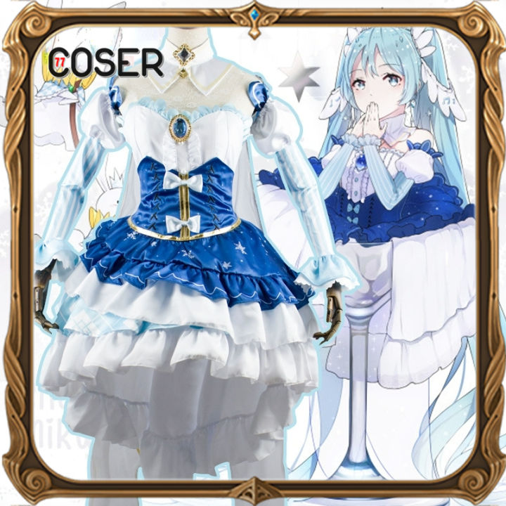 【COSER 77】 Role playing costume set, Snow Princess Hatsune Miku 2019 ...