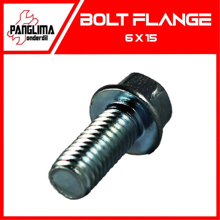 Flange Bolt / Baut Flange Flange Bolt M6 x 15 K-8 Diameter Baut: 6 mm ...