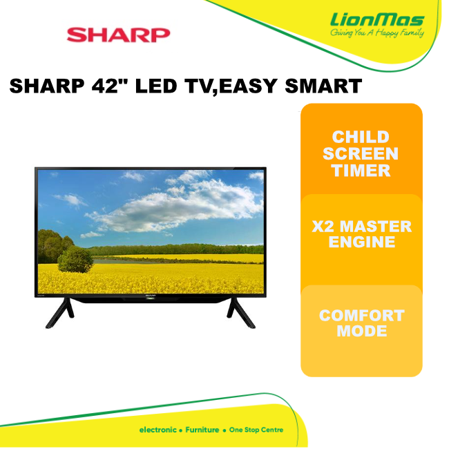 SHARP 42" LED TV,EASY SMART SHA-2TC42DF1X | Lazada