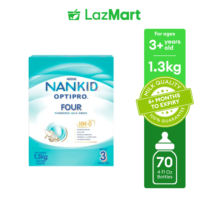 NANKID Optipro FOUR Powdered Milk for 3+ Years Old 1.3kg | Lazada PH