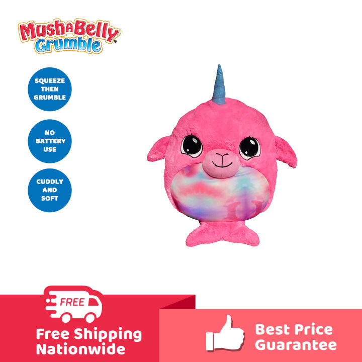 Mushabelly Grumble Sound Large Beanbag 15" Zinerva Pink Narwhal | Lazada PH