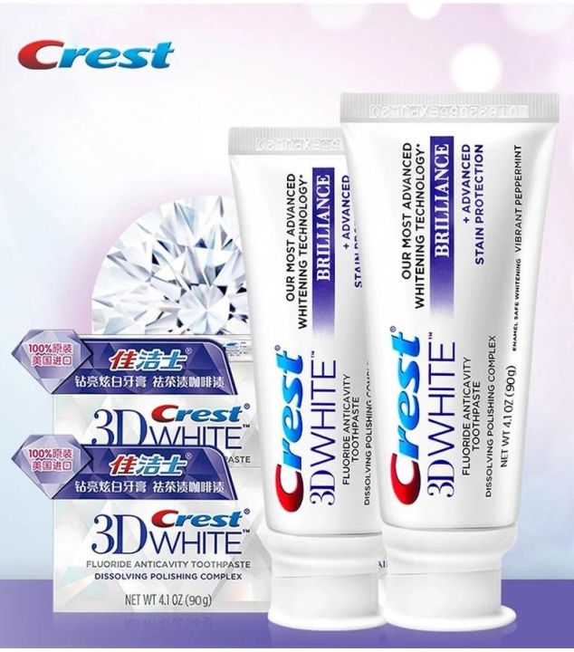 Original Crest Toothpaste 3D White Glamorous White Tooth Paste Dental ...