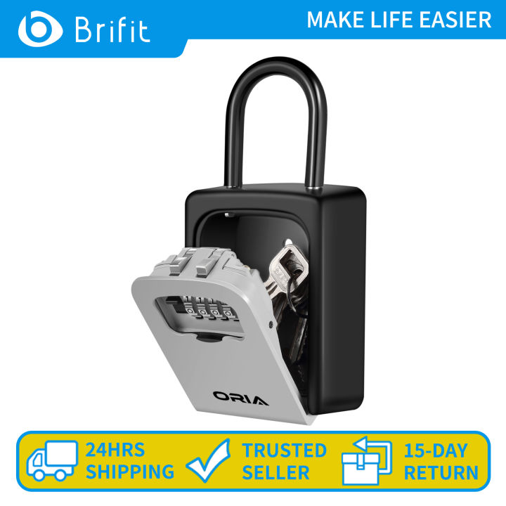 Brifit Wall Mounted Key Safe Box Storage Key Box Key Storage Lock Box 4 ...