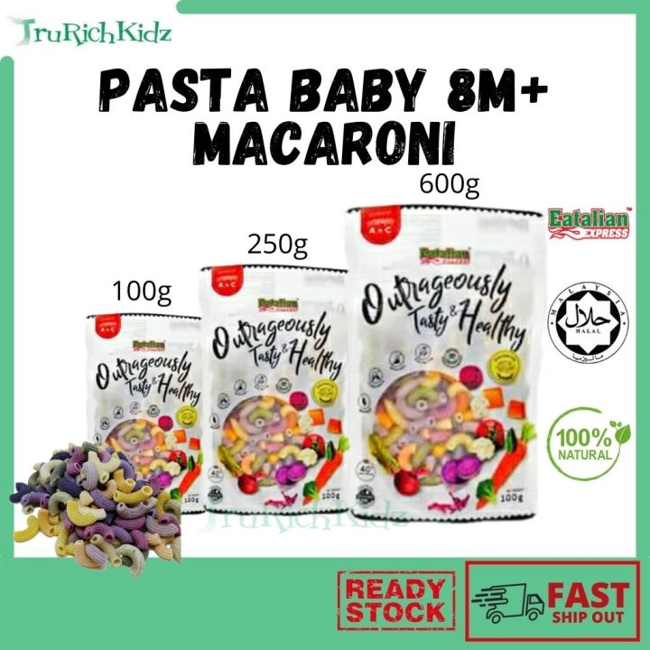 [Natural] Eatalian Express Mixed Vege Baby Pasta Macaroni – 100g, 250g ...