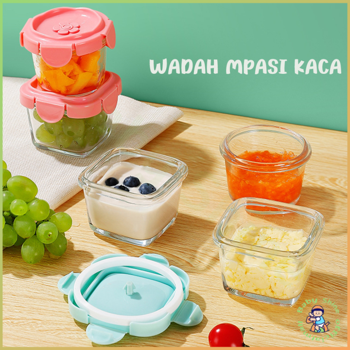 BabyShine Penyimpanan mpasi bayi / wadah mpasi Kaca bayi / Glassbaby ...